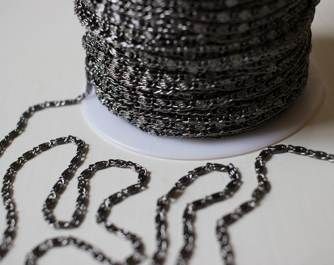 Shiny Gunmetal Filigree Chain 3 Feet - Etsy