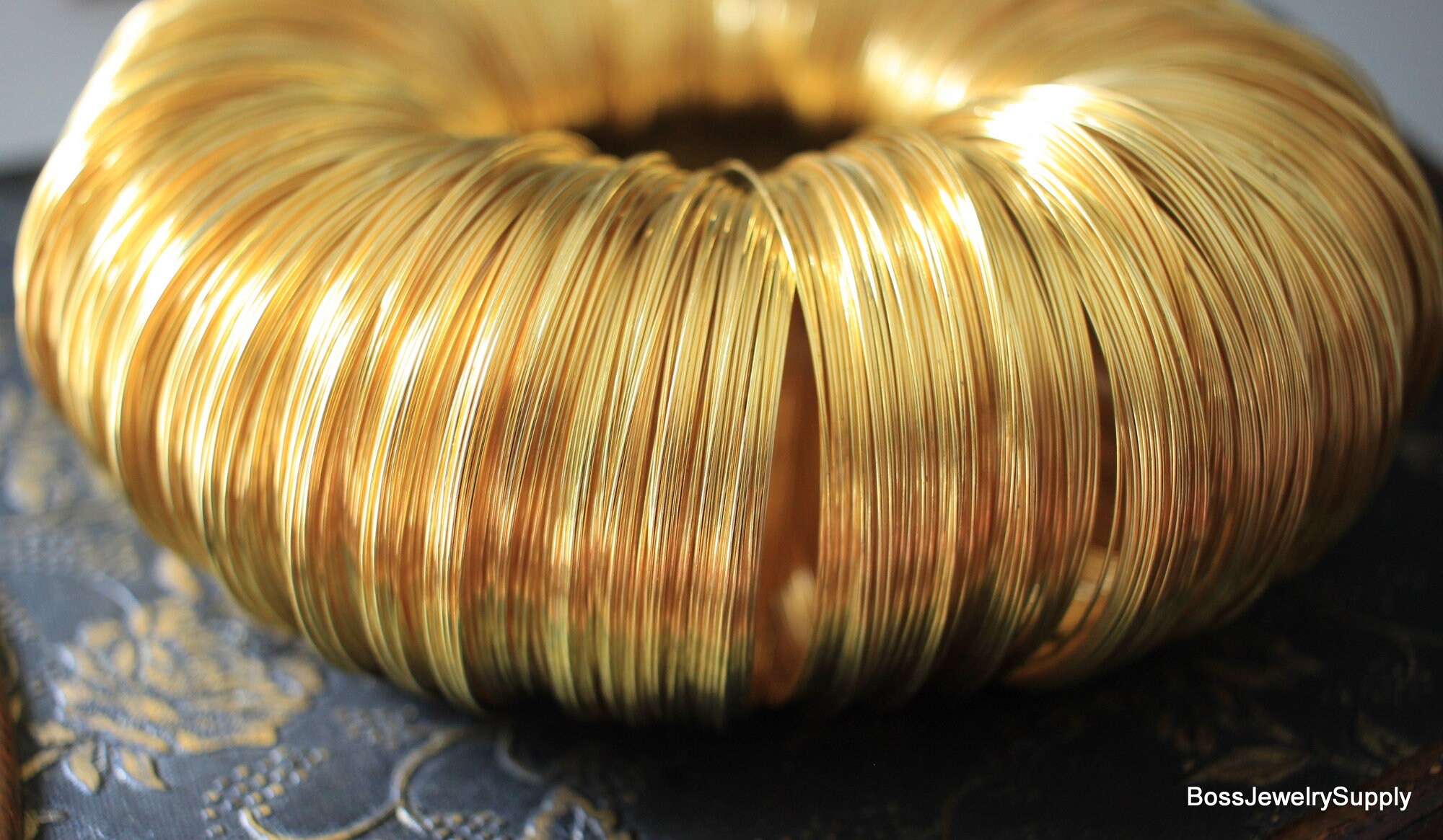 23 Gauge Gold Plated Memory Wire 55mm 25 50 75 Or 100 Loops | Etsy