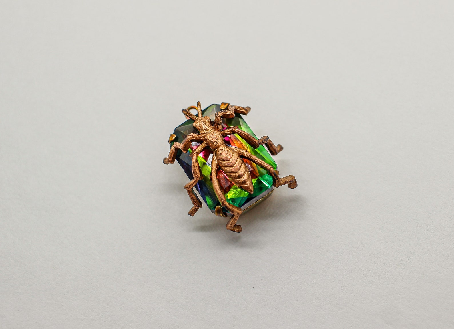 Unusual Oxidized Brass Bug Finding - Etsy