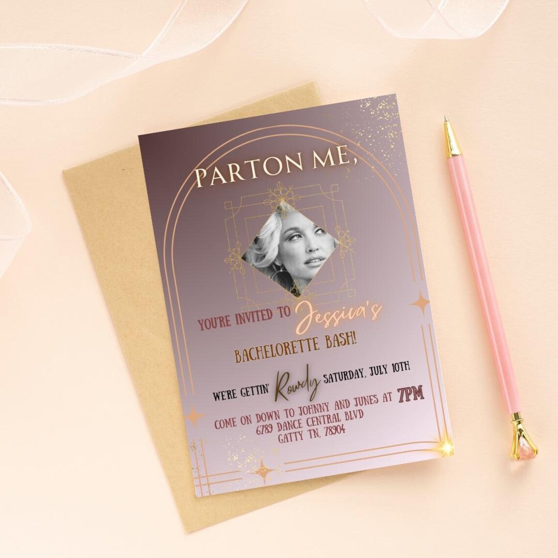 Dolly Parton Bach Party Invitation - Etsy