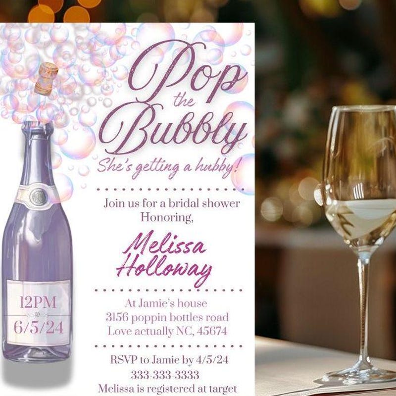 Pop the Bubbly - Etsy