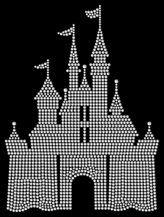 10 Inch Disney Castle Rhinestone Transfer Disney Rhinestone | Etsy
