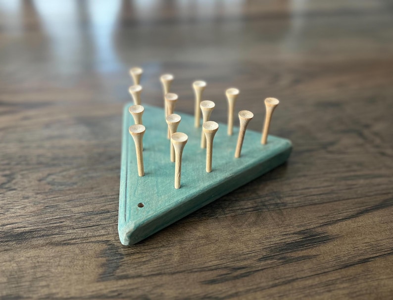 Rustic Triangle Peg Game - Etsy