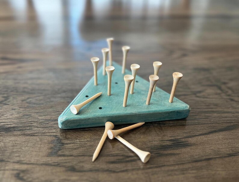 Rustic Triangle Peg Game - Etsy