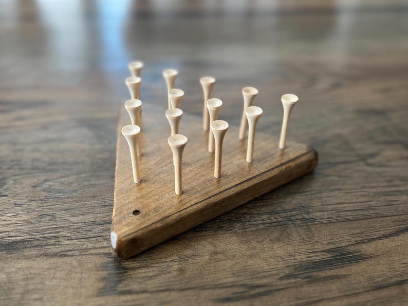 Rustic Triangle Peg Game - Etsy