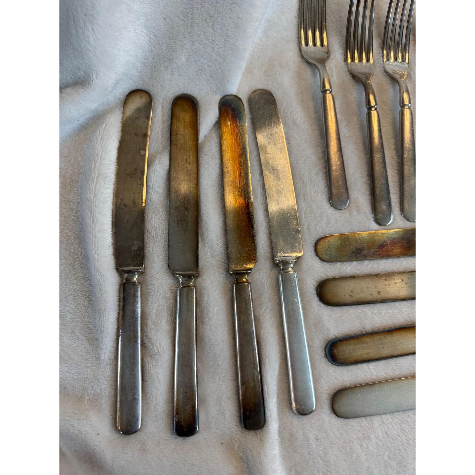 Antique Oneida Community Plate Silver Plate 12 Butter Knives 6 Dinner ...