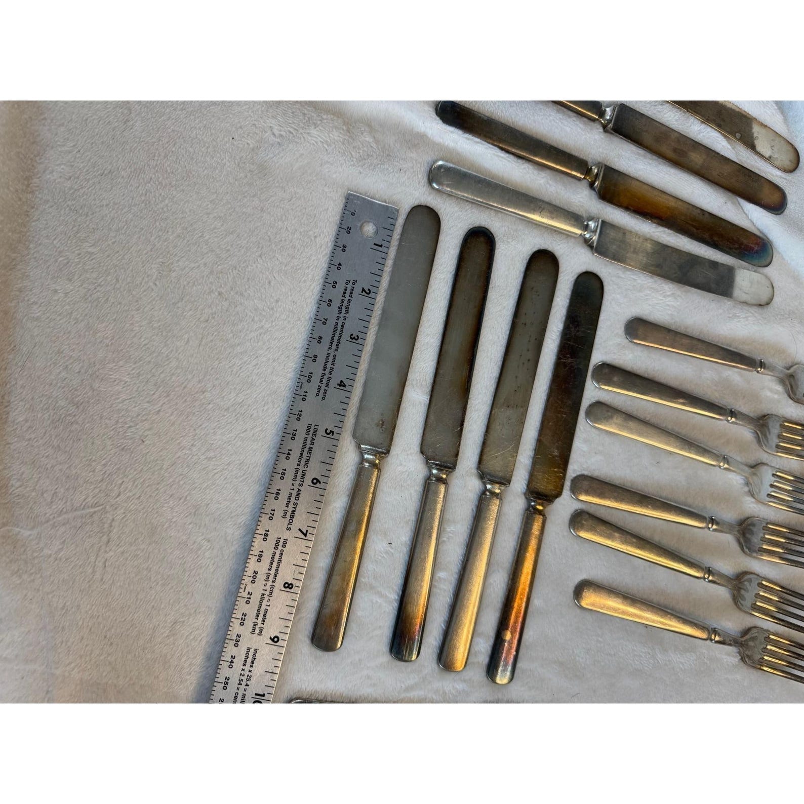 Antique Oneida Community Plate Silver Plate 12 Butter Knives 6 Dinner ...