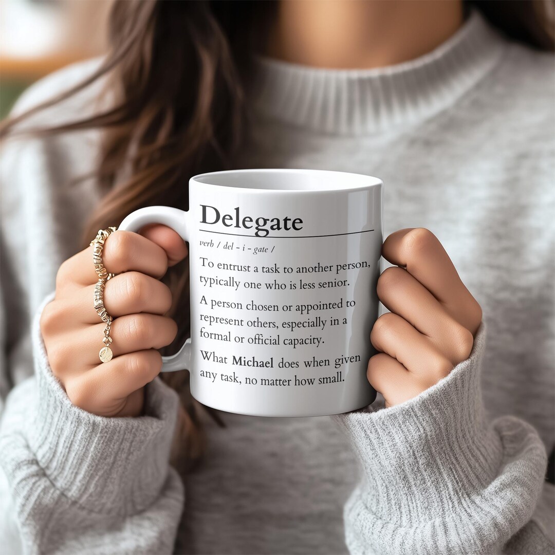 Delegate - Personalised Character Definition Mug, Trait Definition Mug ...