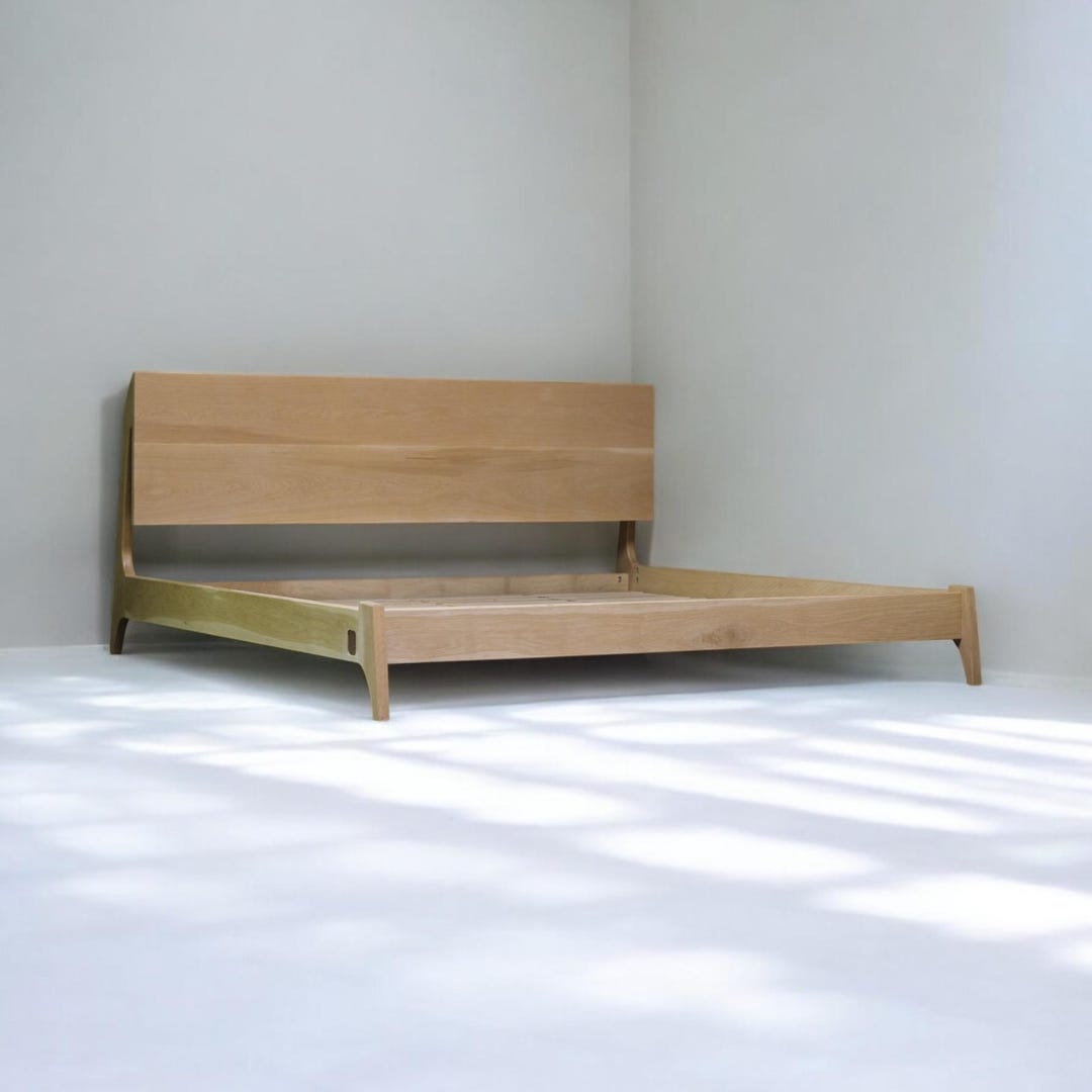 Handmade Hardwood White Oak Bedframe - Etsy