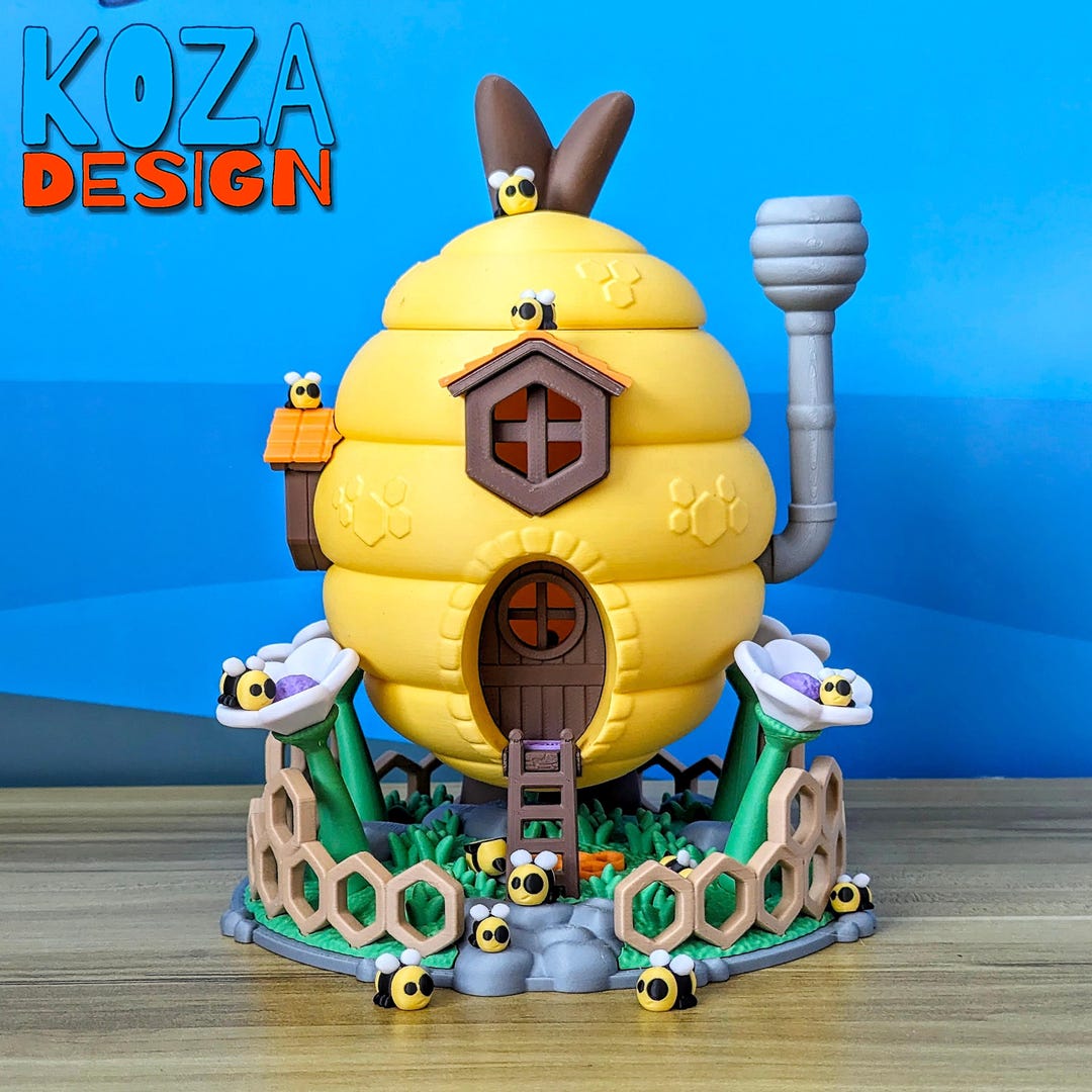 Unique 3d-printed Fairy Tale Beehive by Koza Design Playset With Bees ...