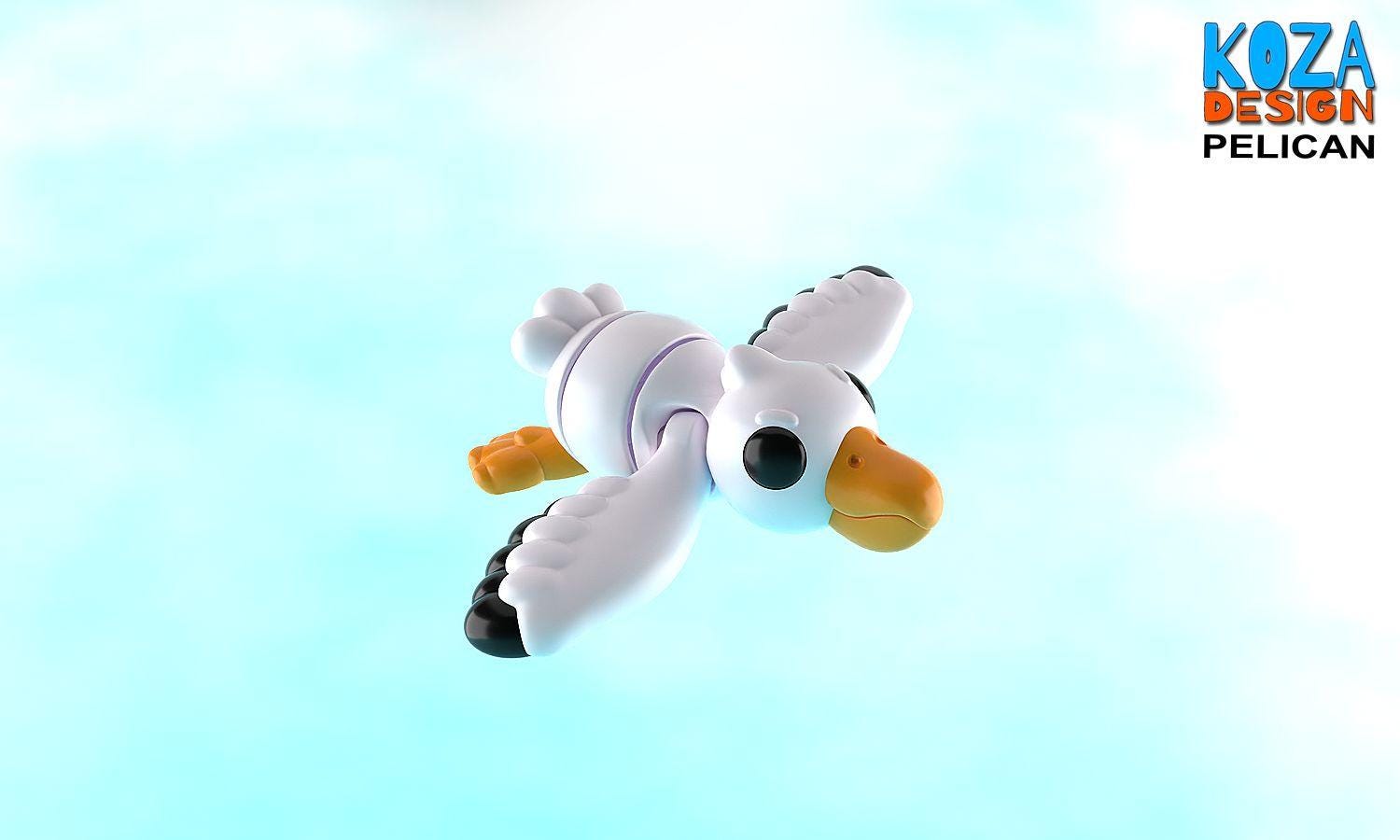 3D Albatross Bird Toy | Articulated Wings | PLA Figurine | Eco Friendly ...