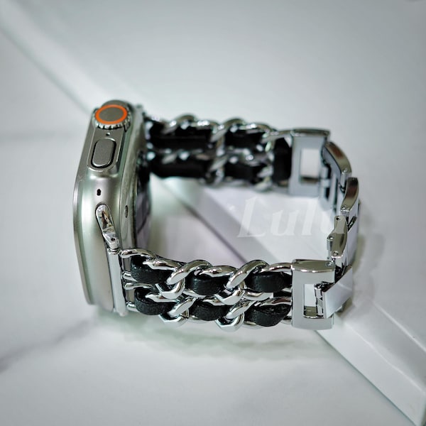 Silver Apple Watch Chain - Etsy