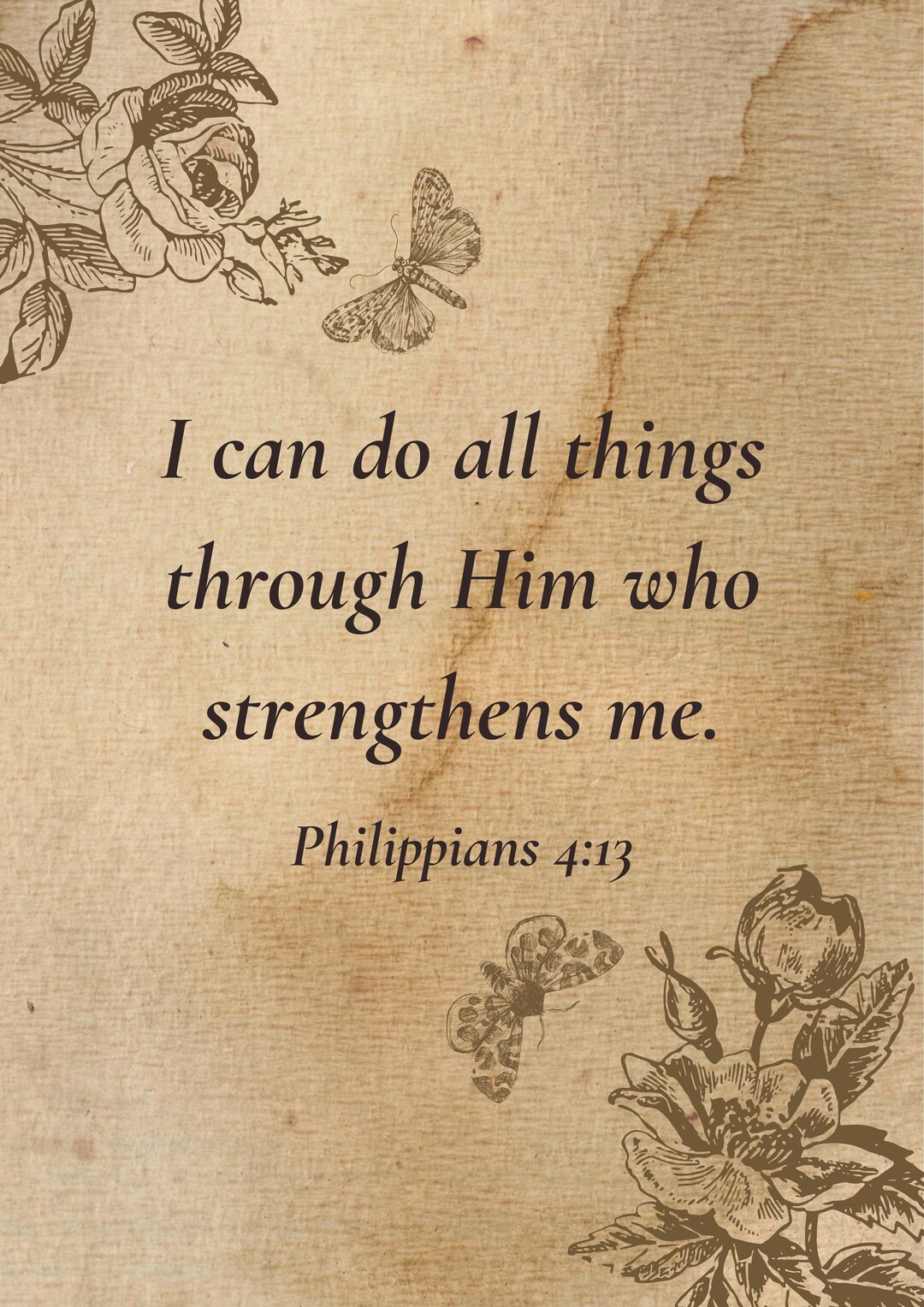 Philippians 4:13, Digital Download, Christian Print, Christian Digital ...