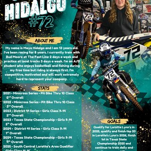 Motocross Resume. All Sports Resume - Etsy