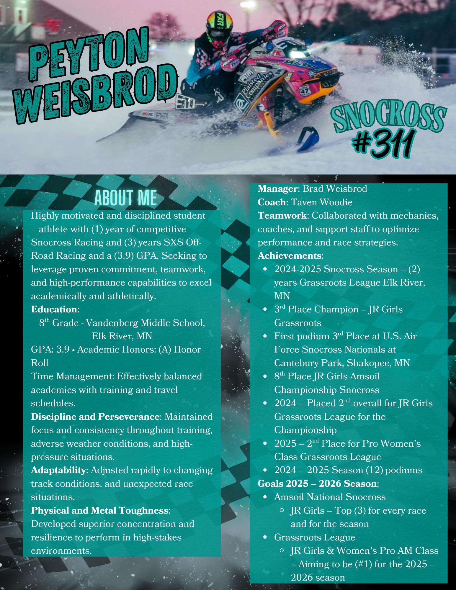 Motocross Resume. All Sports Resume - Etsy