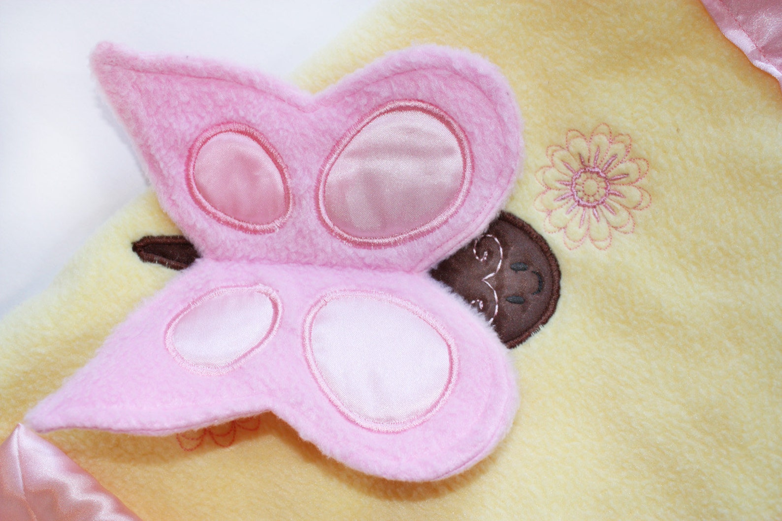 Pink Butterfly Security Blanket Lovey Blanket Baby Blanket - Etsy