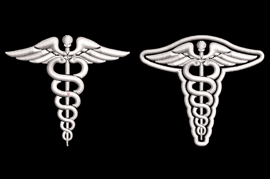 TEN Caduceus Embroidery Files! Medical Pattern, Healthcare Design ...