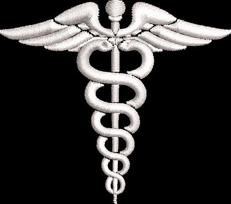 TEN Caduceus Embroidery Files! Medical Pattern, Healthcare Design ...