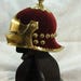 Medieval Parade Helmet – Ornate Brass Crown-style Helmet With Red ...