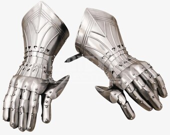 Stainless Steel Medieval Gothic Gauntlets Knight Armor Gloves - Etsy