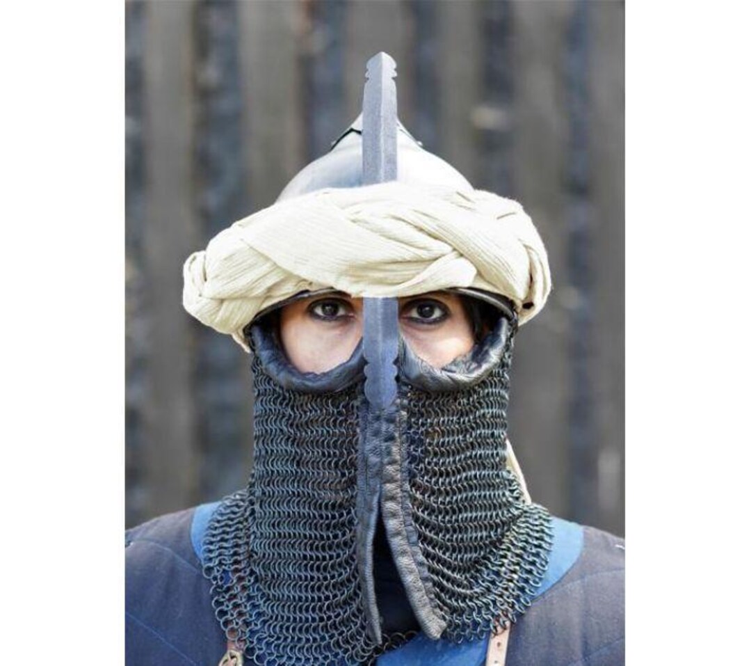 Persian Warrior Helmet - Dark Finish - Medieval Armor Dark Persian ...