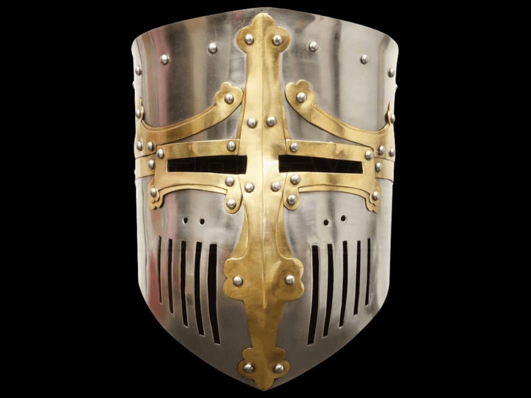 Early Great Helm - Crusader Pot Helmet - 13th Century Replica Medieval ...