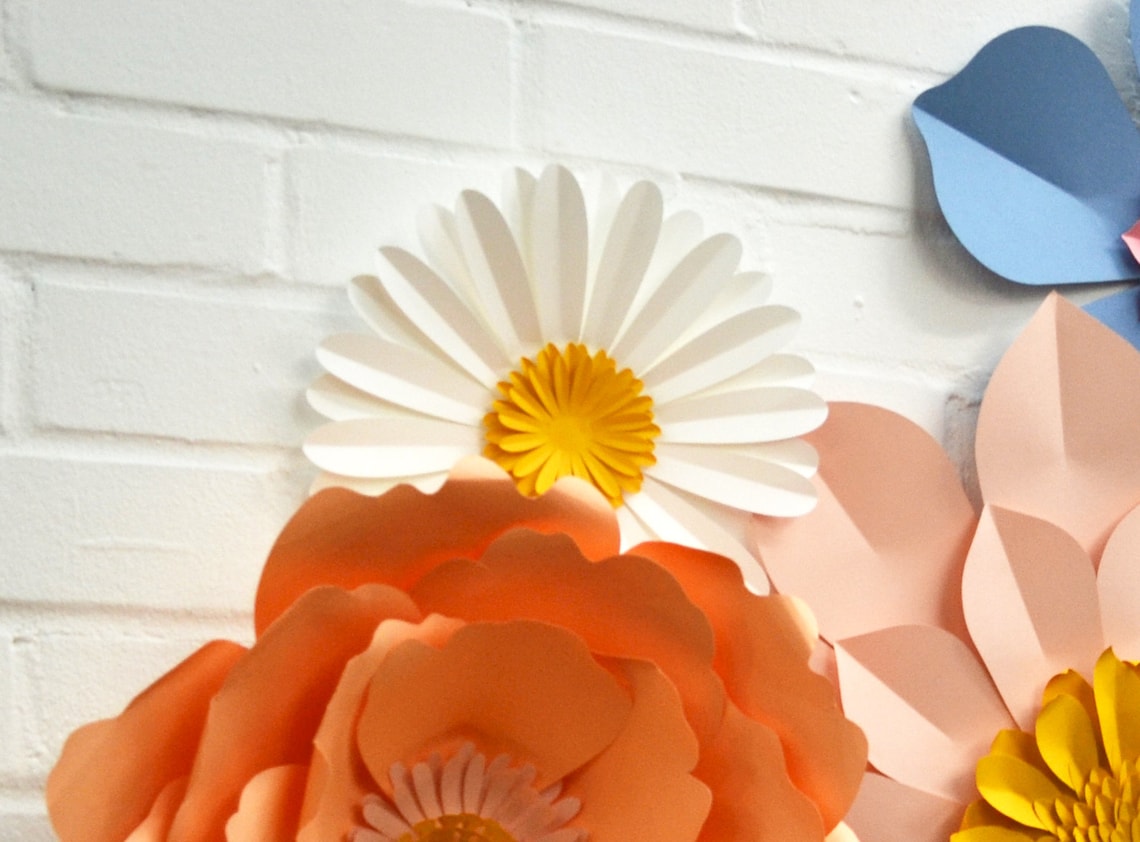 Large Paper Daisy Tutorial, Svg Cut File, DXF File, Download DIY - Etsy ...