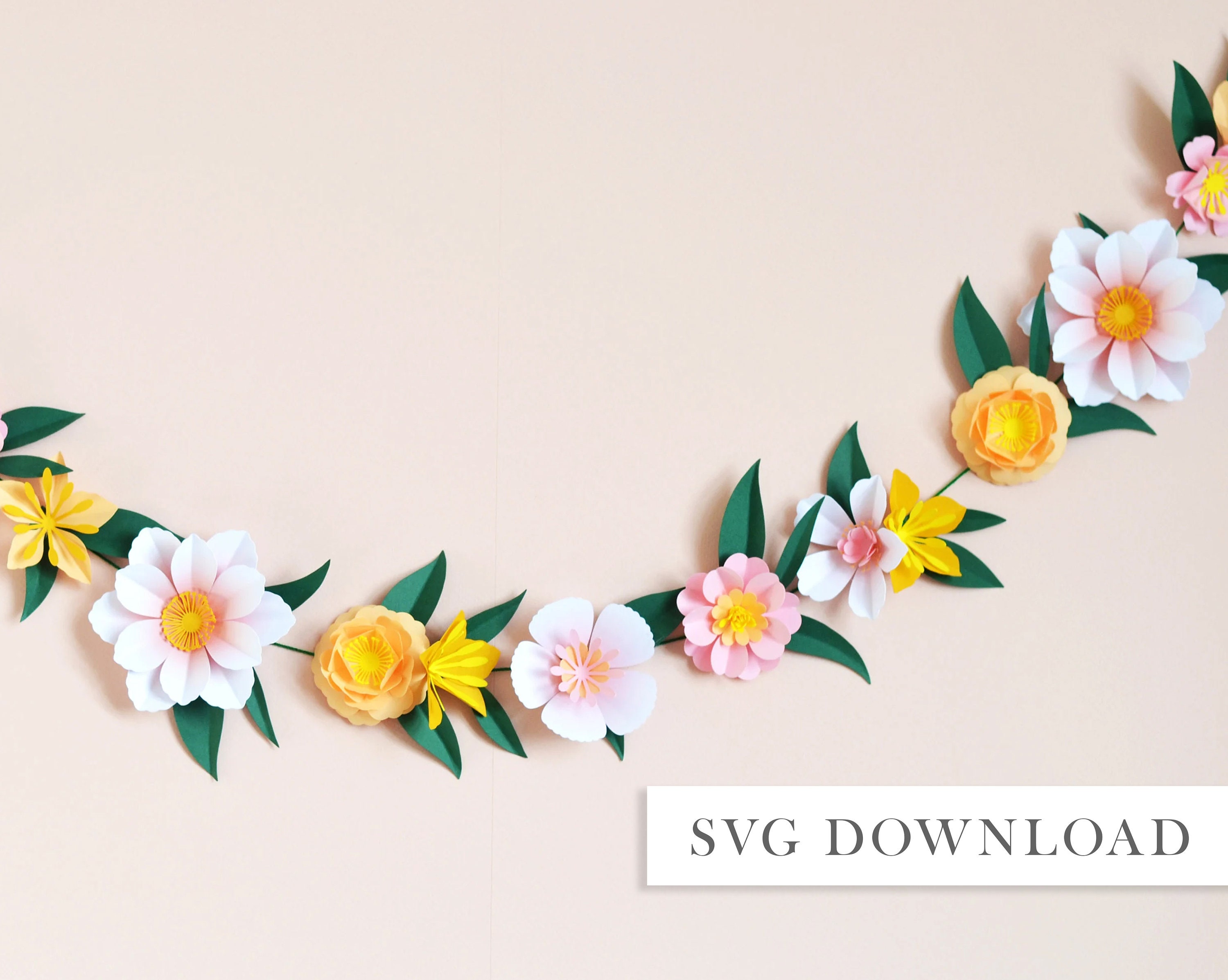 Paper flower garland template store