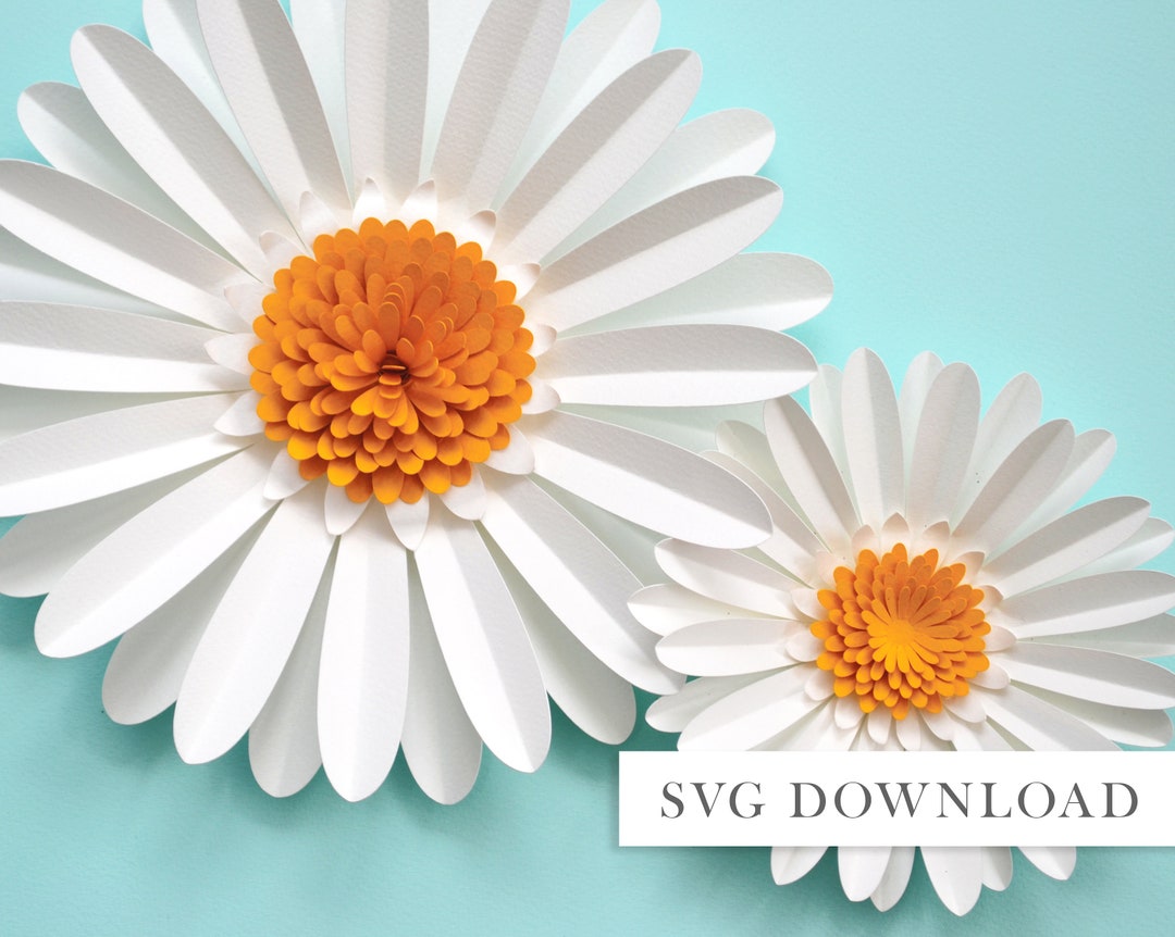 Large Paper Daisy Tutorial, Svg Cut File, DXF File, Download DIY - Etsy