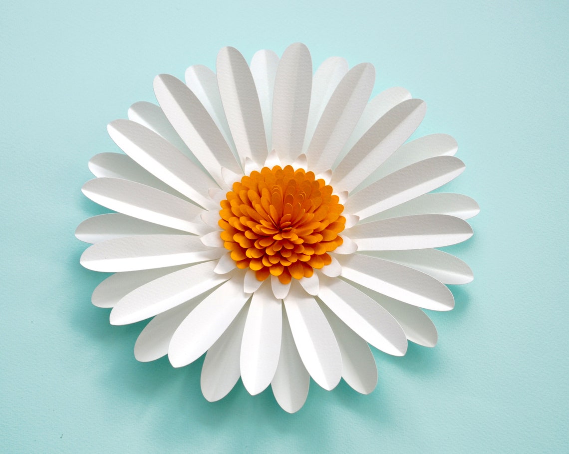 Large Paper Daisy Tutorial Svg Cut File DXF File Download - Etsy Canada