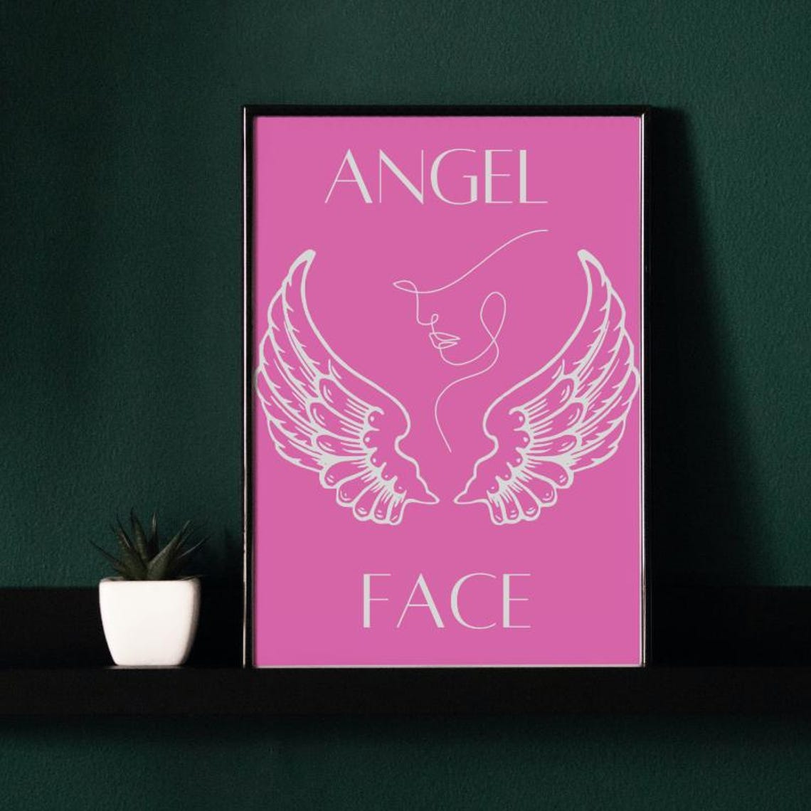 Angel Face Digital Art - Feminine Aesthetic, Pink Angel Wings Digital ...