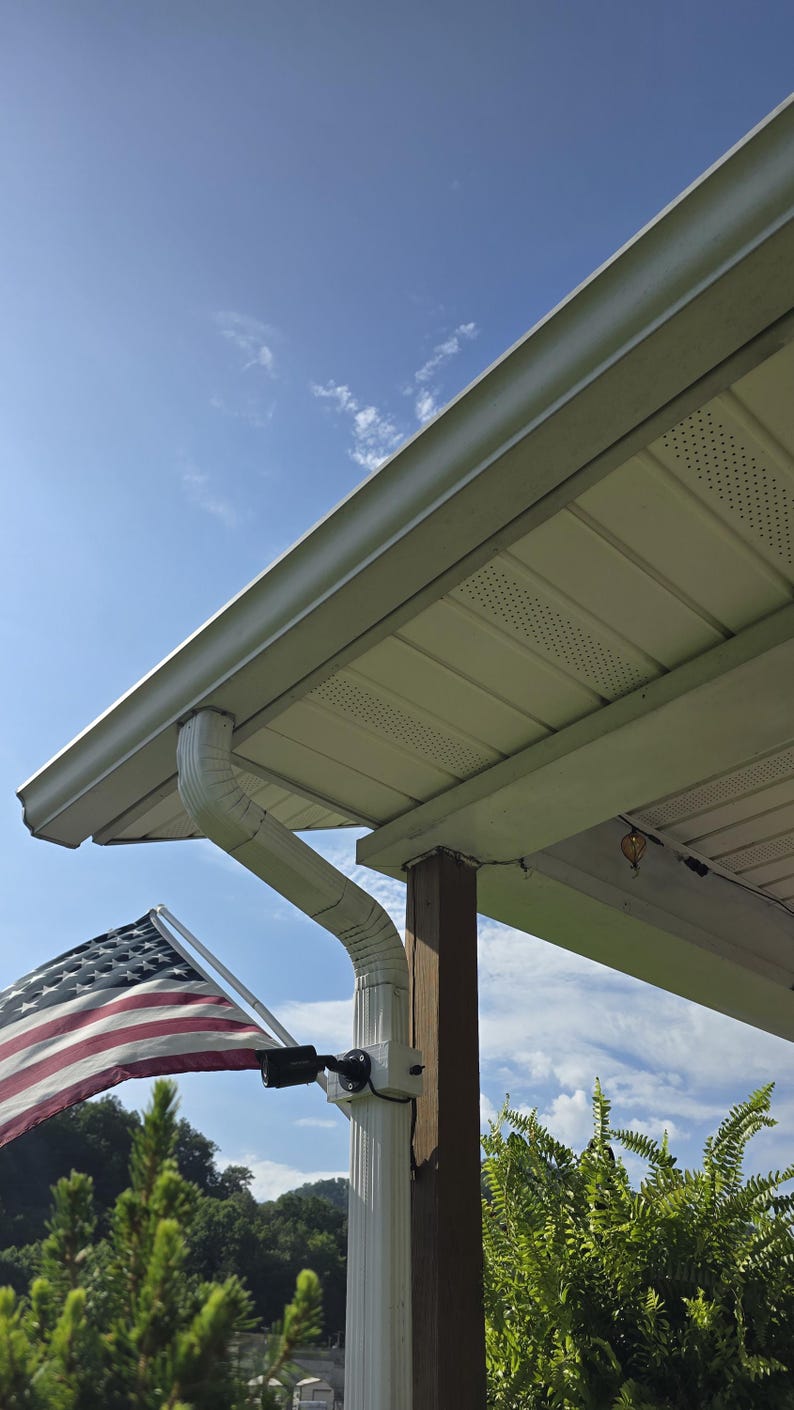 White Clamp-on Gutter Mount: No-drill Security Camera Hanger - Etsy