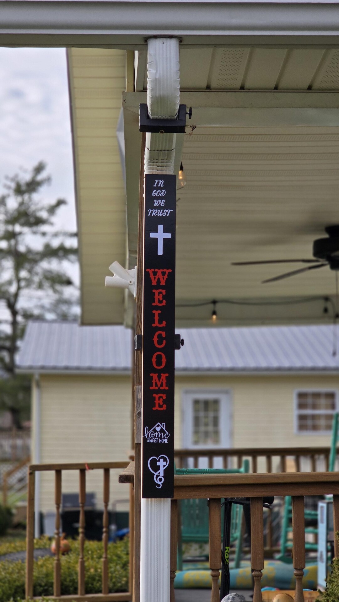 Welcome Sign for Gutter Downspouts | Hangable Sign | Gutter Guard Hanging Sign | - Etsy