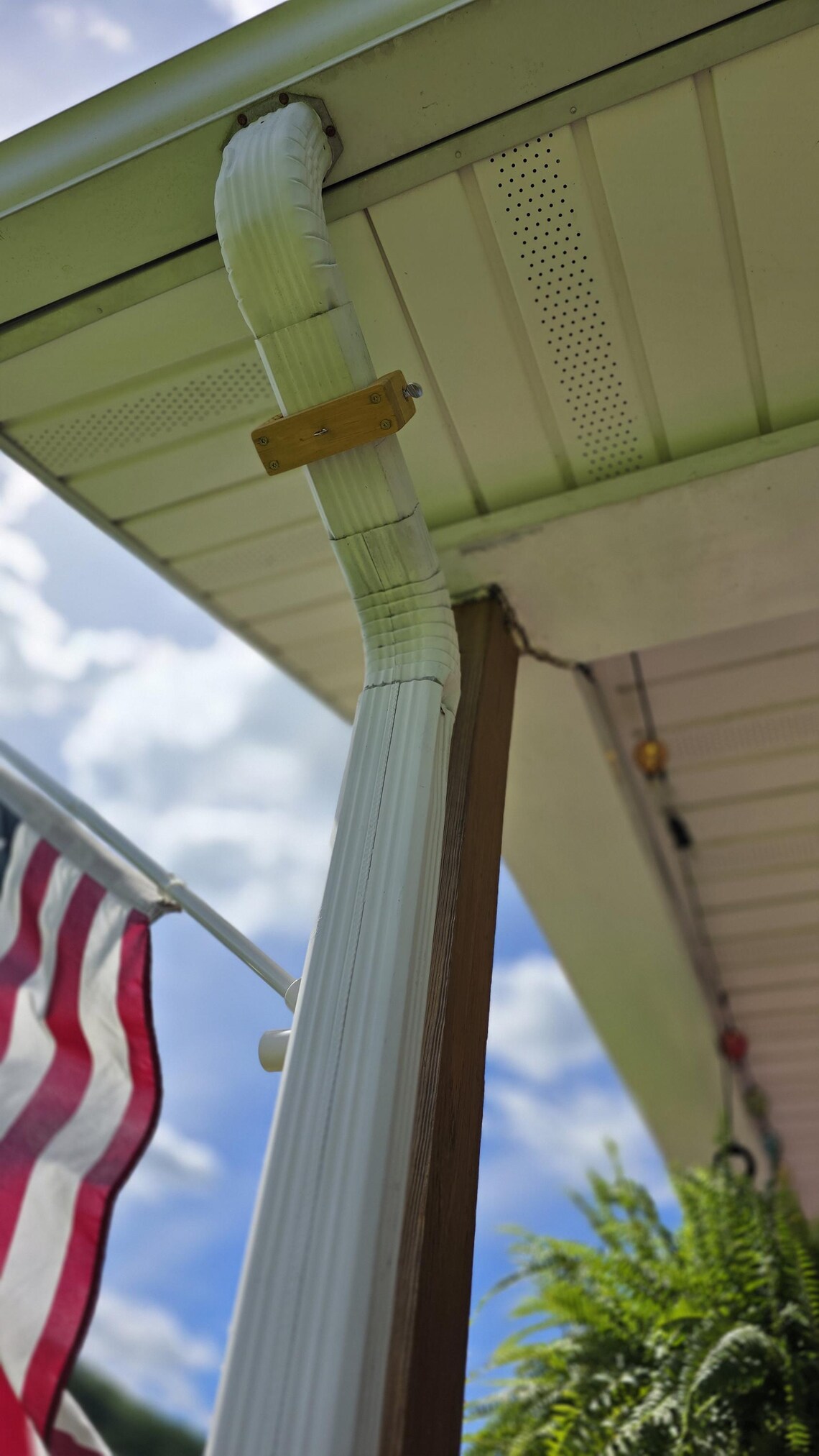 Light Stained Gutter Hook for Outdoor Decor , Downspout Hanger for Wind ...