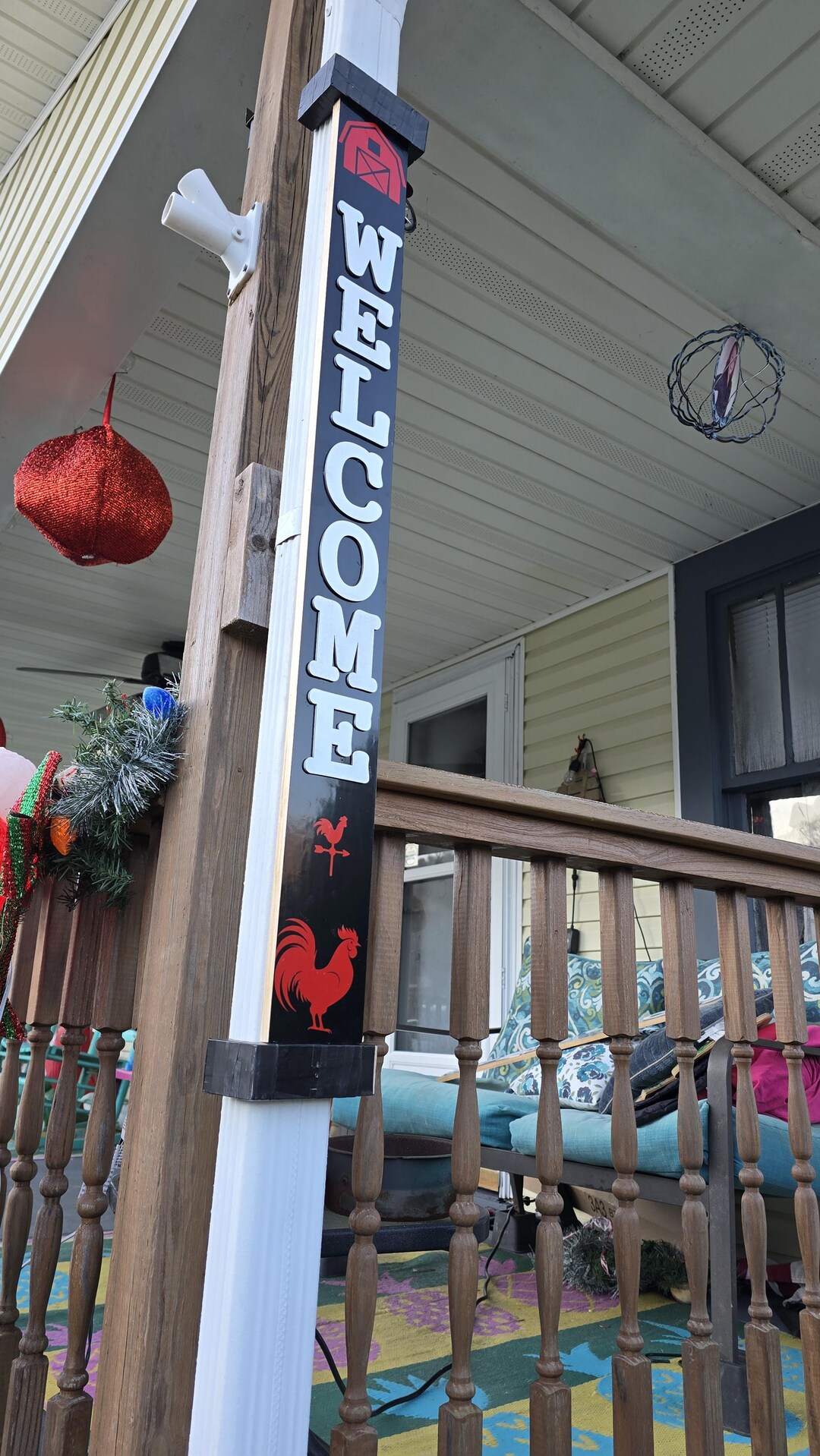 Red Rooster Welcome Sign - Etsy
