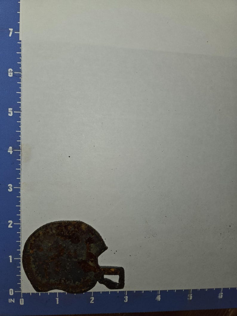 Football Helmet - Rusty Metal - Etsy