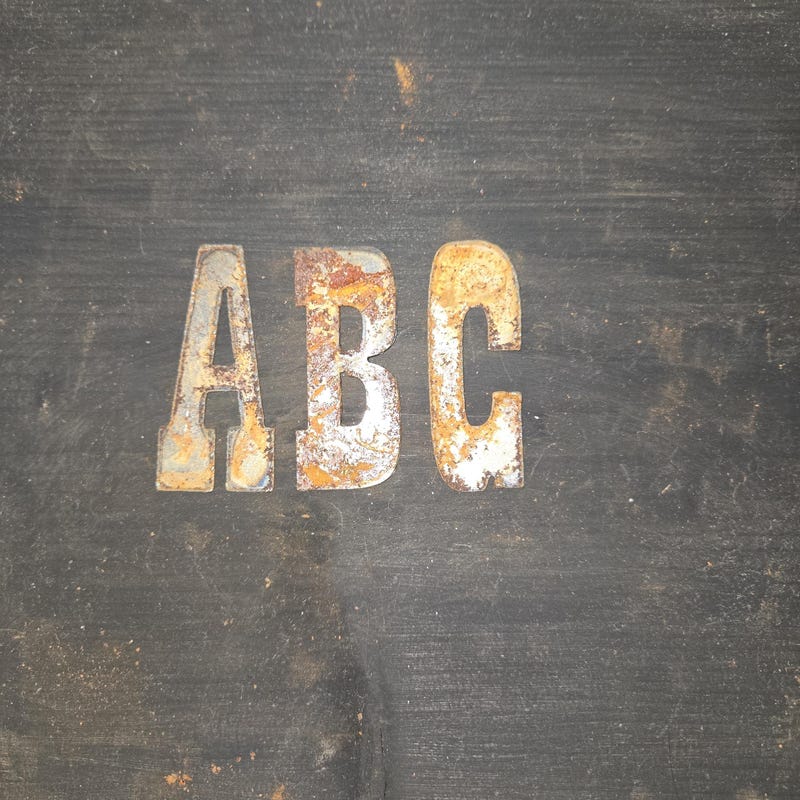 Rusty Metal Letters - Etsy
