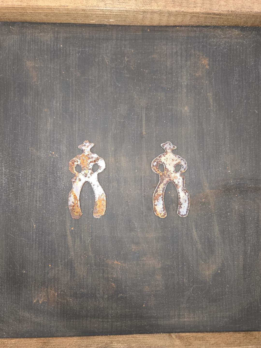 Cowboy - 3" Rusty Metal - Etsy