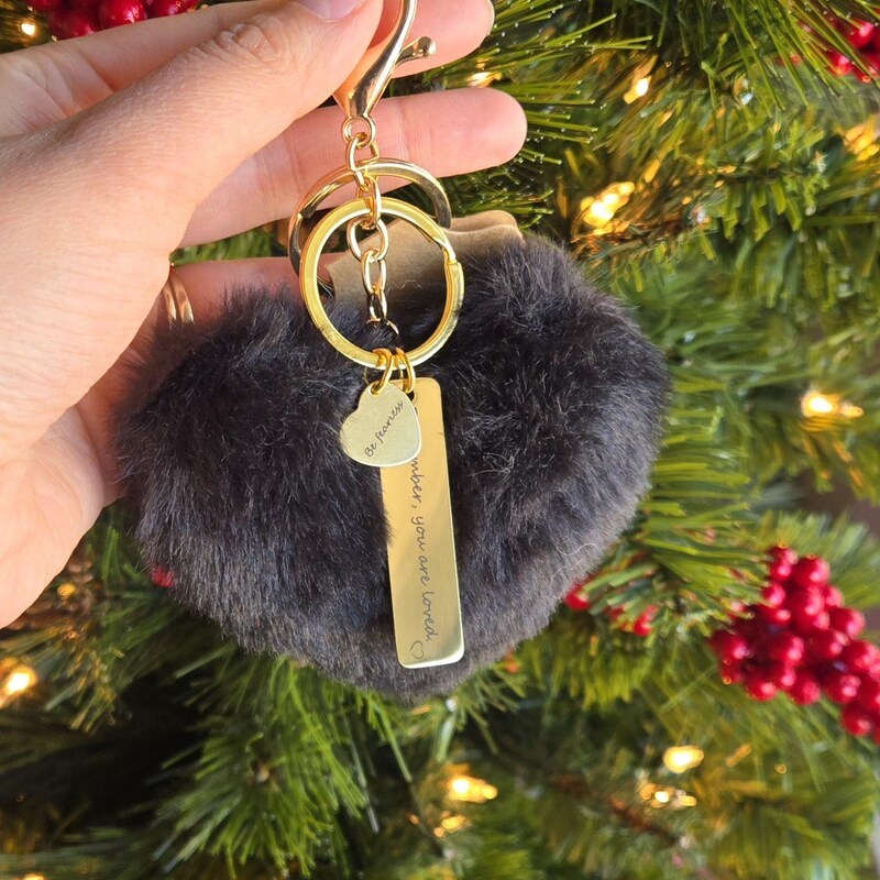 Pompom Keychain - Etsy