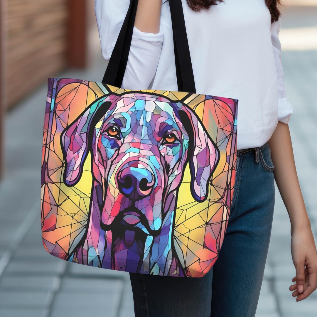 Stained Glass Great Dane Tote Bag – Colorful Dog Mom - Etsy
