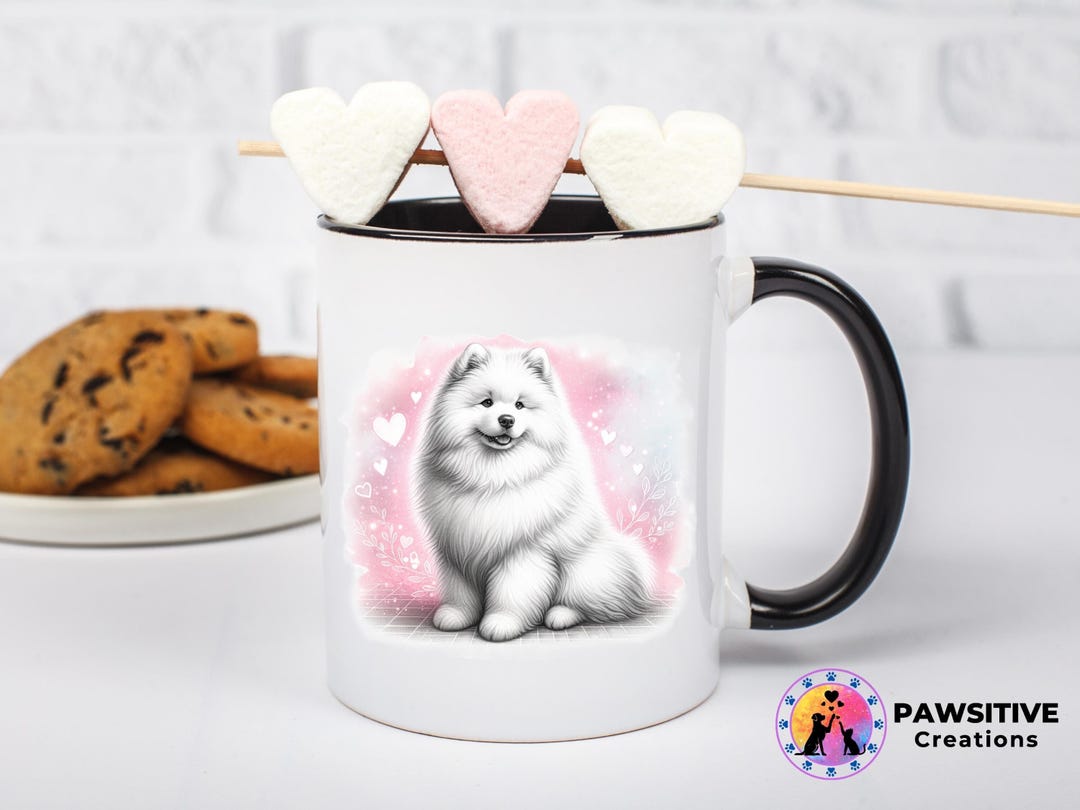 Samoyed Valentines Day Gift, Personalized Mug for Dog Mom, Puppy Coffee ...