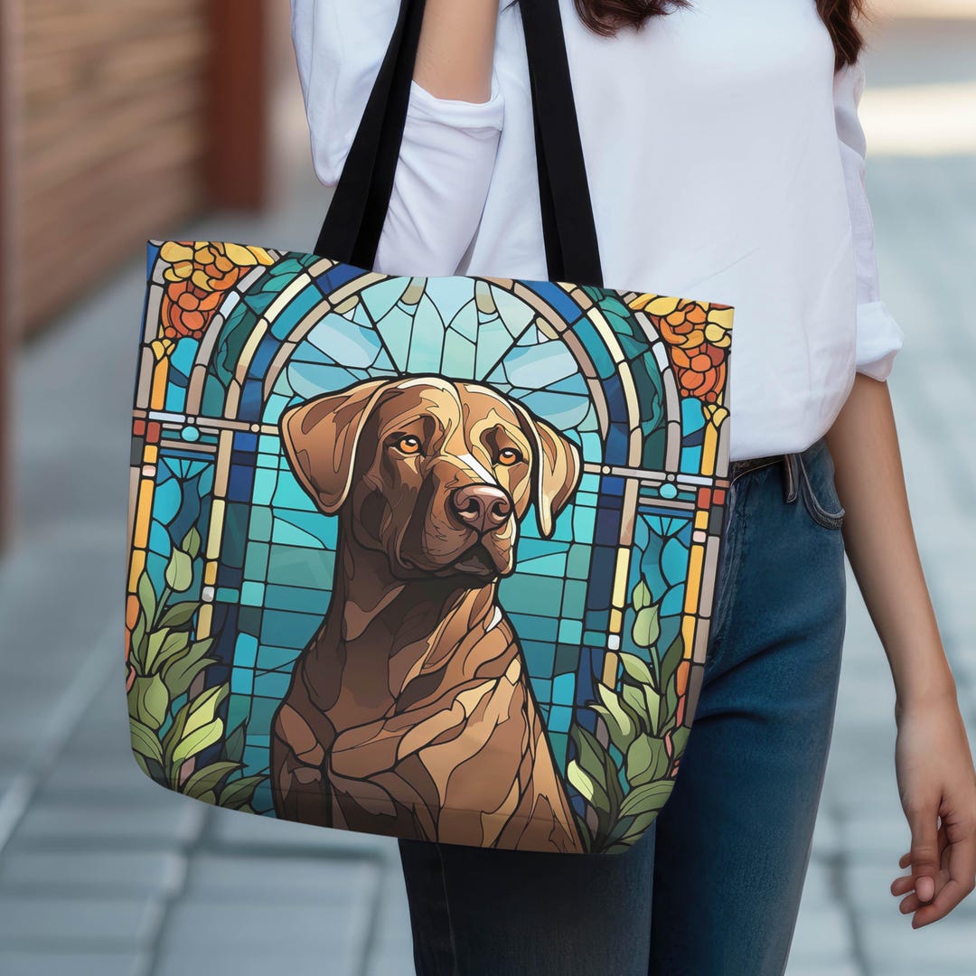 Chocolate Lab Tote Bag, Labrador Retriever Dog Mom Gift for Her ...