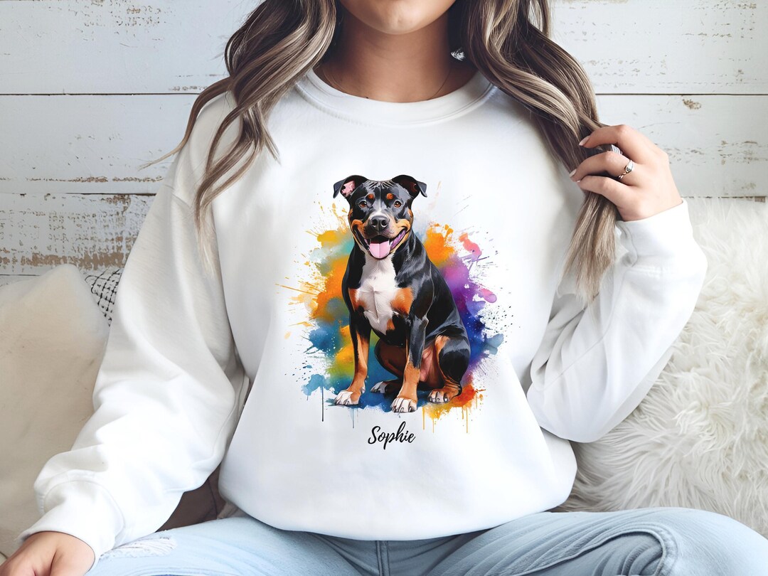 American Staffordshire Terrier Gift, Custom Staffie Dog Lover Shirt ...