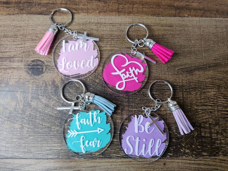 Faith Christian Acrylic Keychains - Etsy