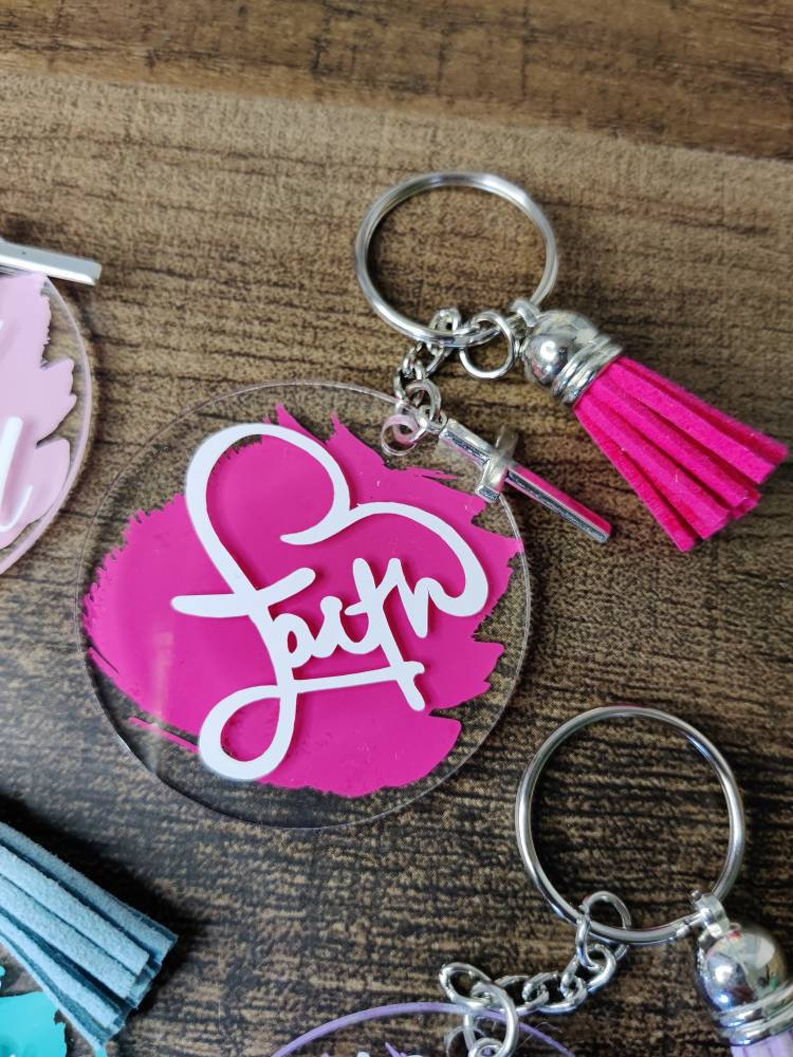 Faith Christian Acrylic Keychains - Etsy
