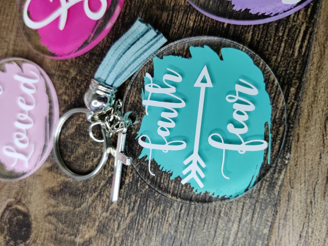 Faith Christian Acrylic Keychains - Etsy