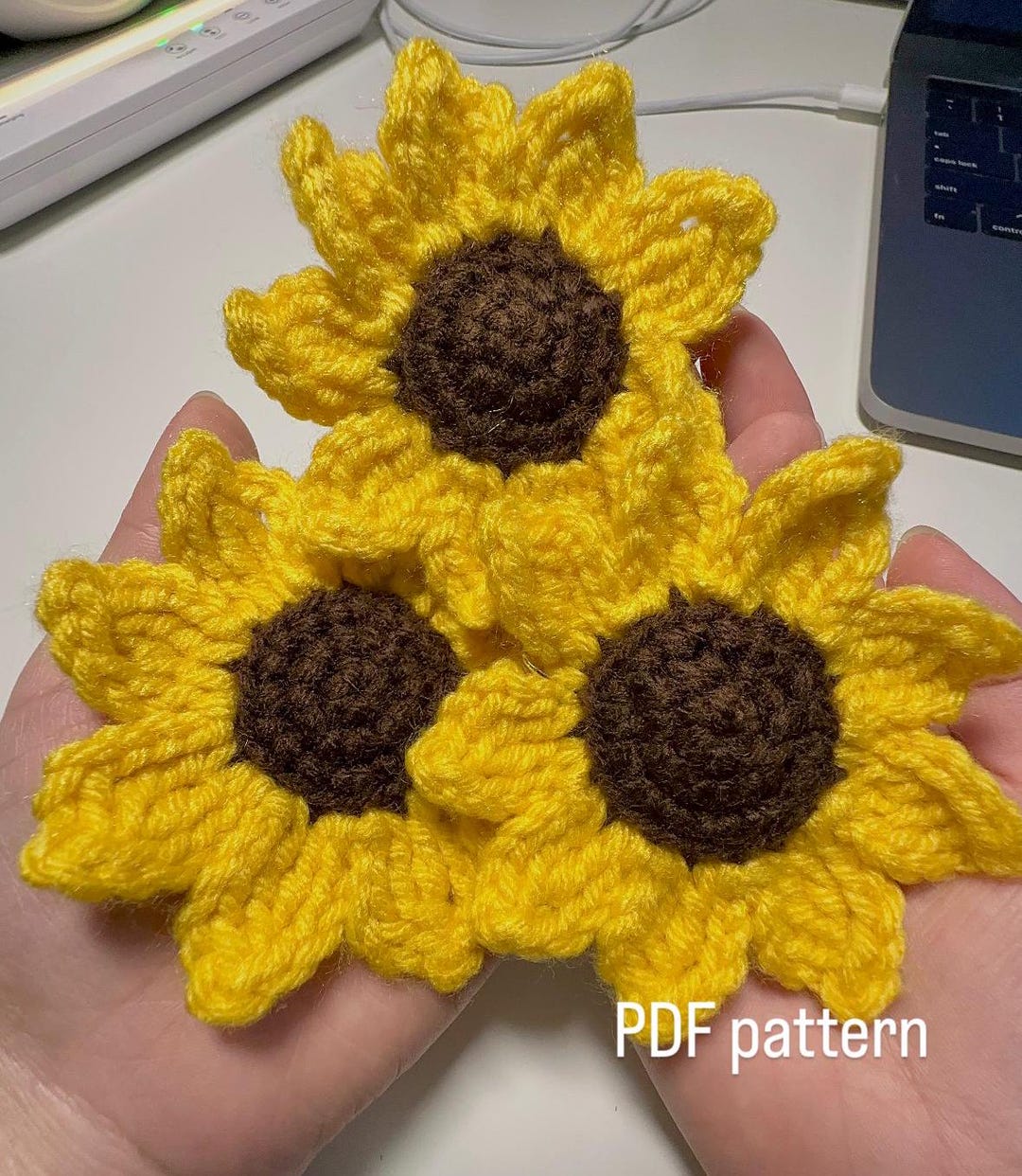 Easy Make Crochet Sunflower Pattern - Etsy