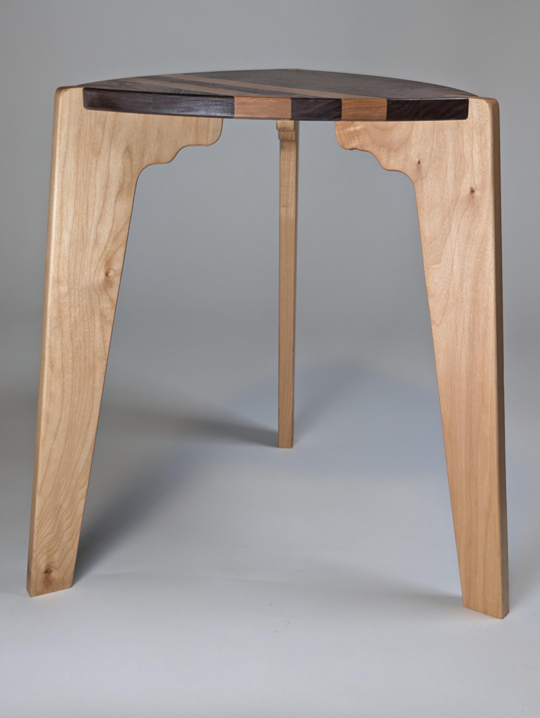 Walnut+maple Table-end Table-nightstand-plant Stand-small Table ...
