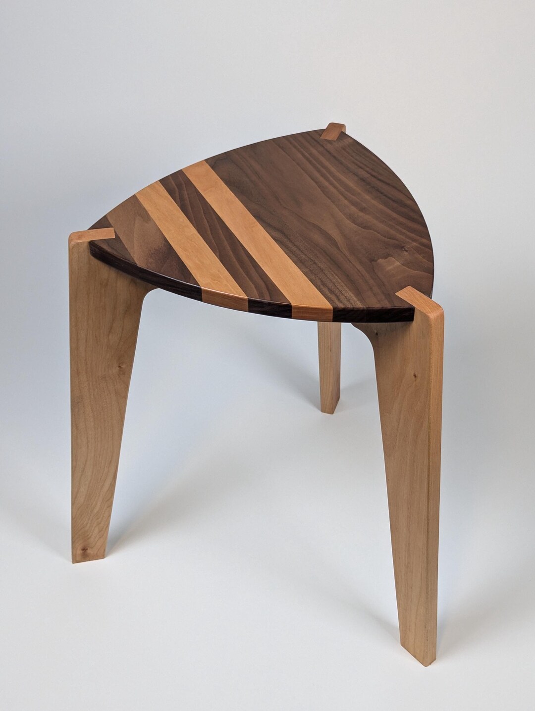 Walnut+maple Table-end Table-nightstand-plant Stand-small Table ...