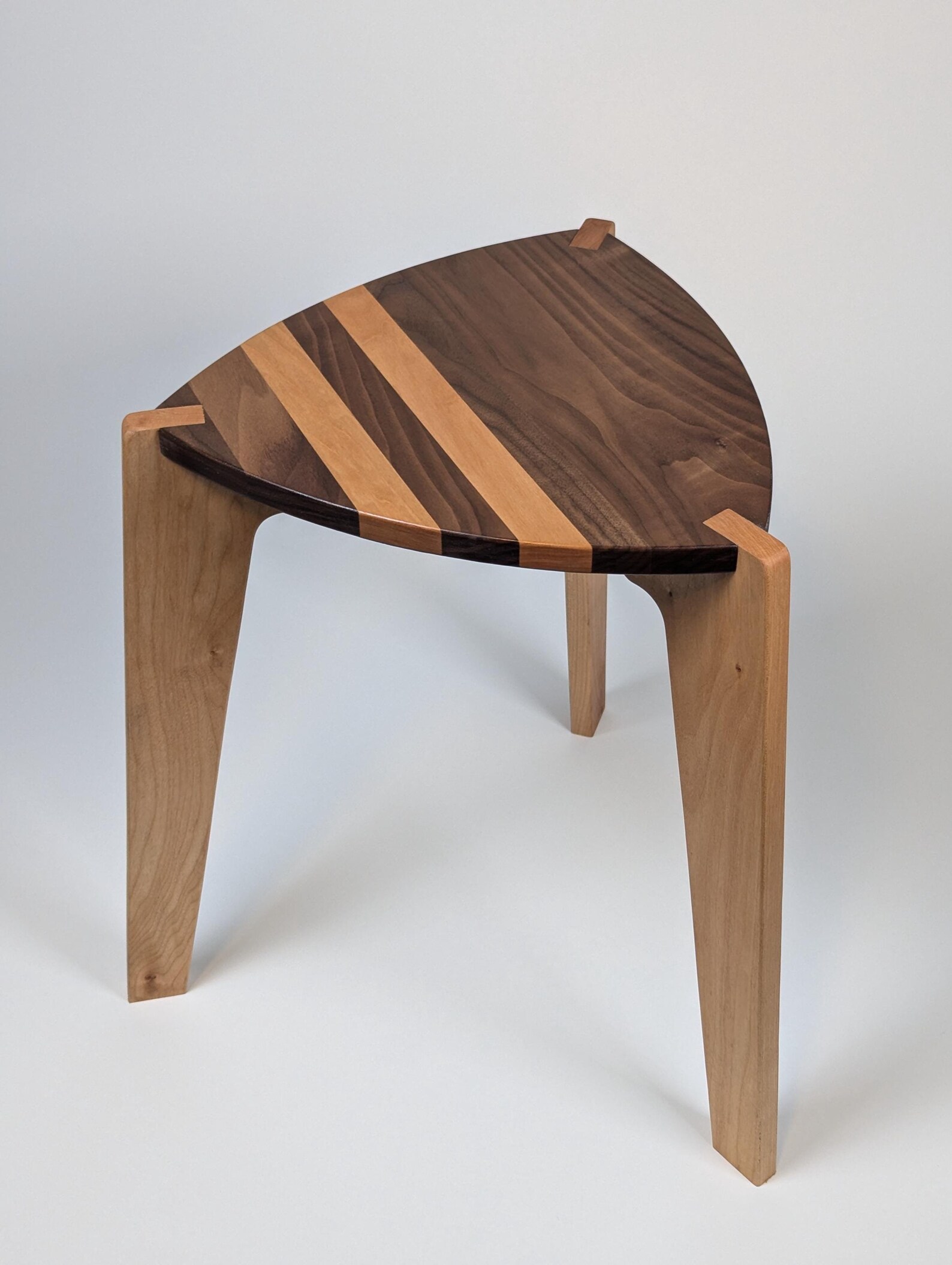 Walnut+maple Table-end Table-nightstand-plant Stand-small Table ...